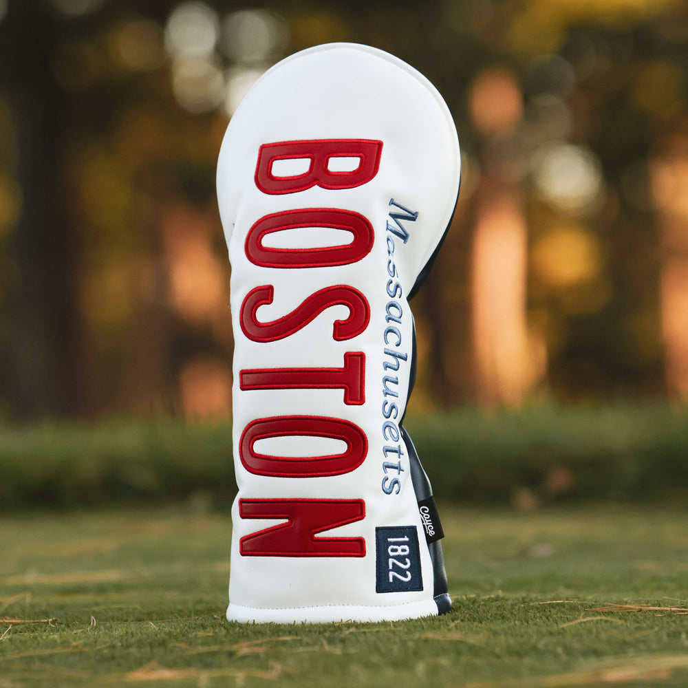 Massachusetts License Plate Golf Head Cover | Driver & Fairway Wood