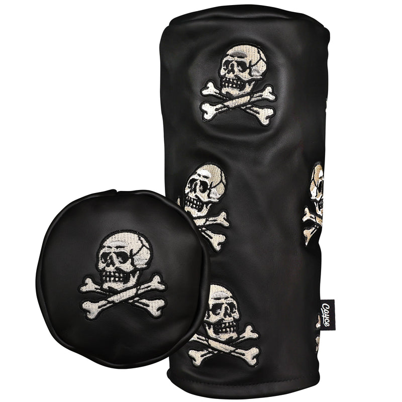 Skull and Crossbones Leather Head Cover | Driver & Fairway Wood